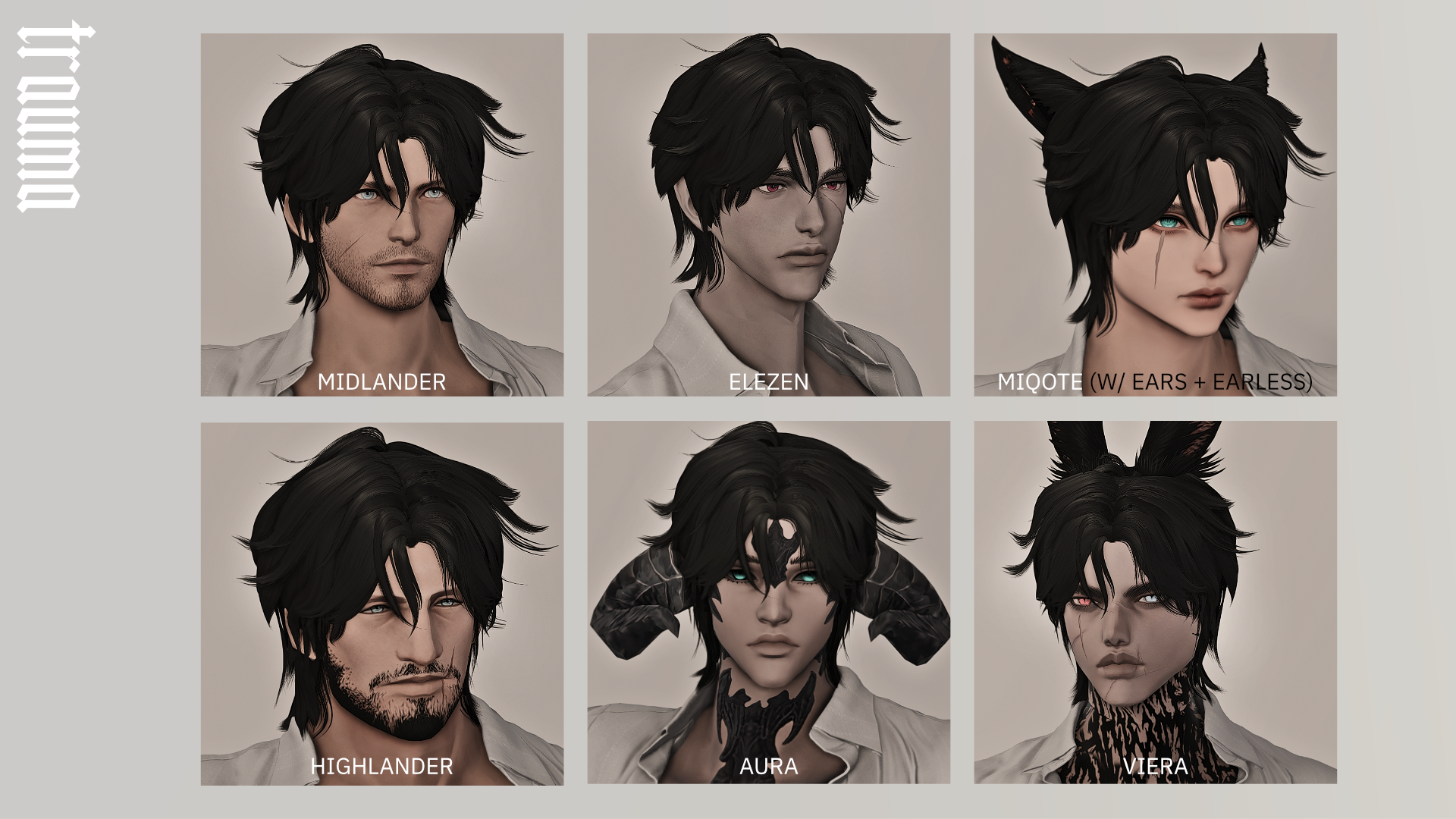 Tenzo Hair for Males - The Glamour Dresser : Final Fantasy XIV Mods and ...