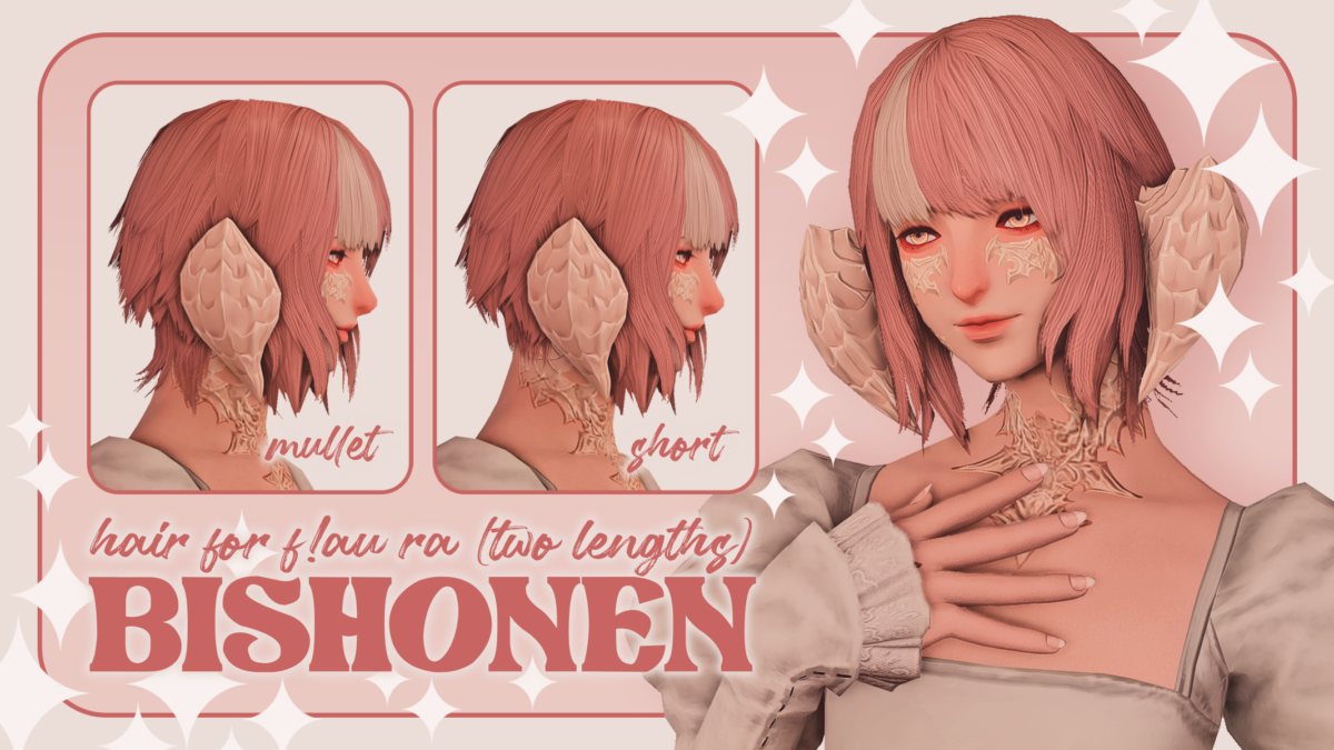 Bishonen (Mashup Hair for F!Au Ra) - The Glamour Dresser
