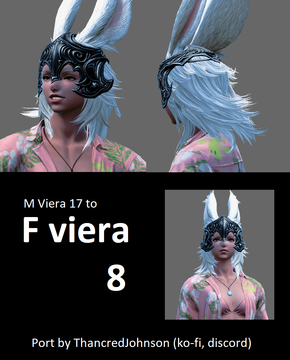 M viera hair 17 to F Viera hair 8 - The Glamour Dresser : Final Fantasy XIV Mods and More