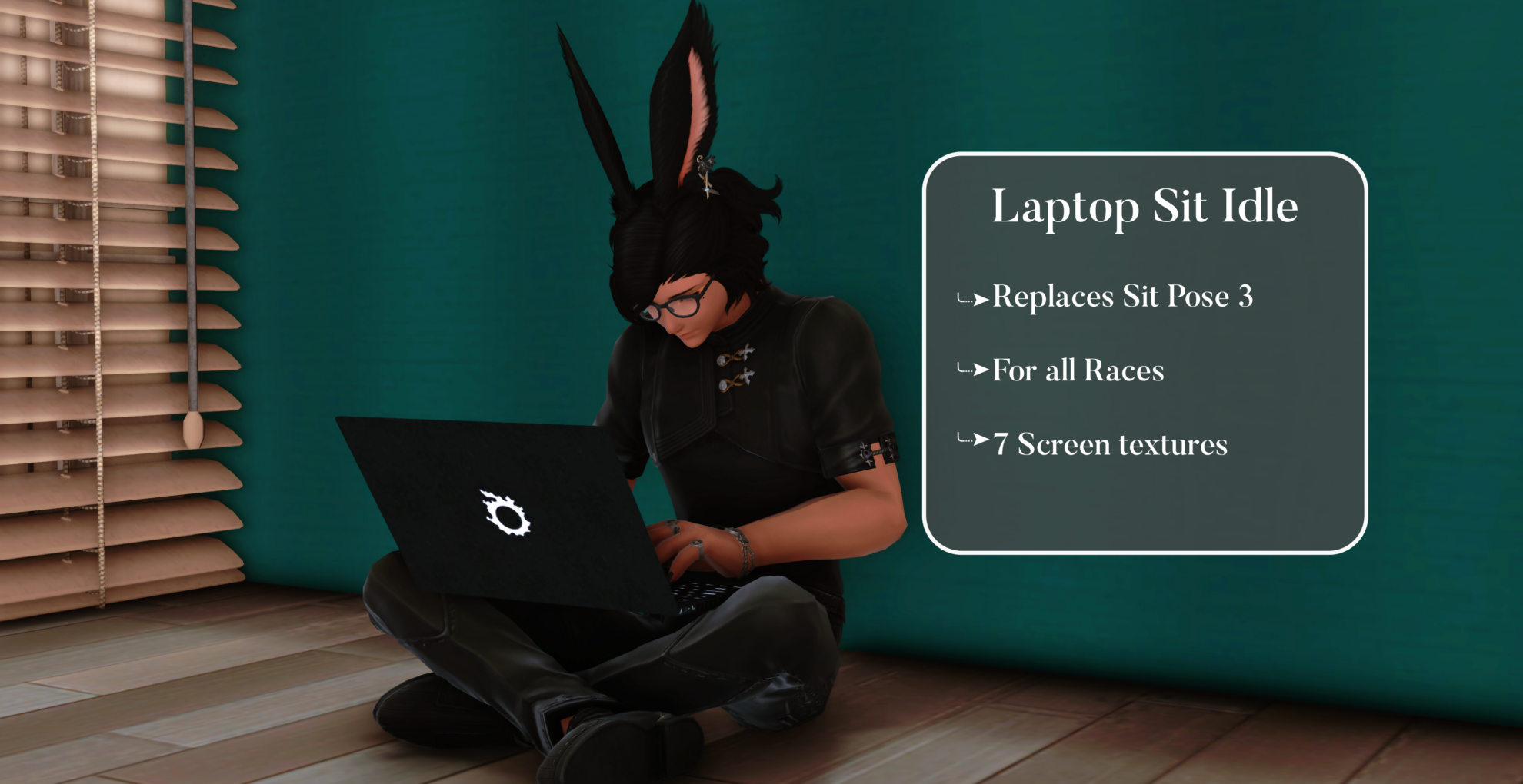 Laptop Sit idle - The Glamour Dresser : Final Fantasy XIV Mods and More