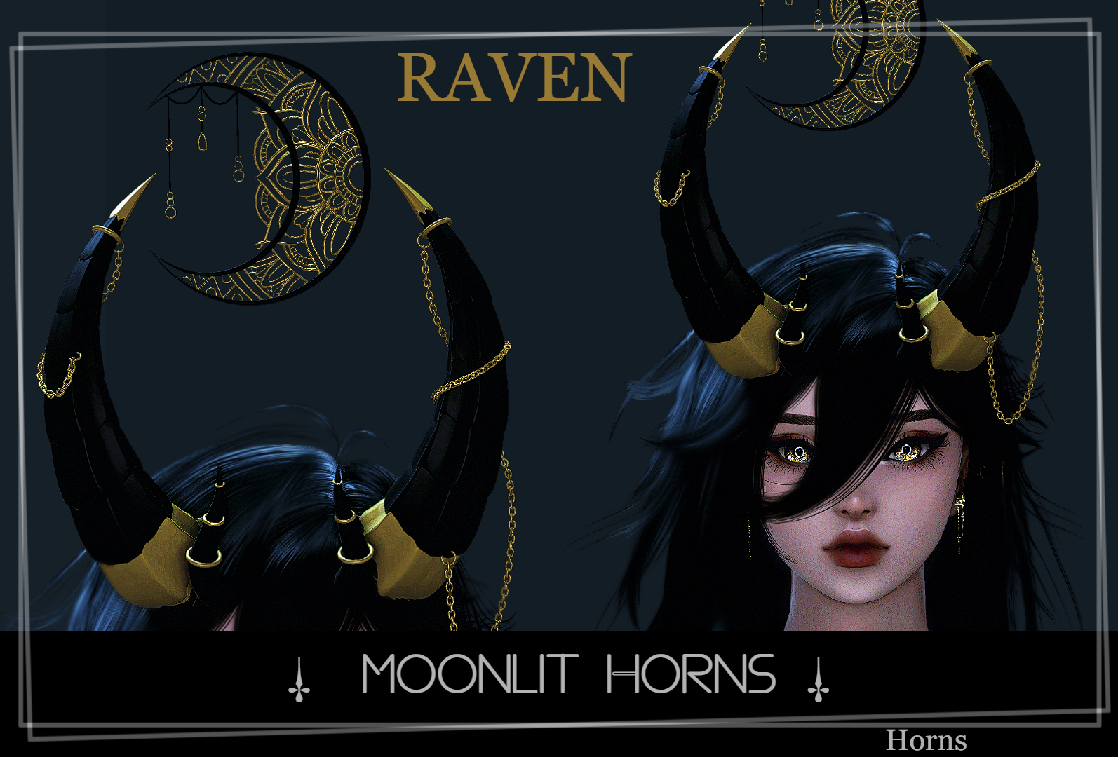 Moonlit horns - The Glamour Dresser : Final Fantasy XIV Mods and More