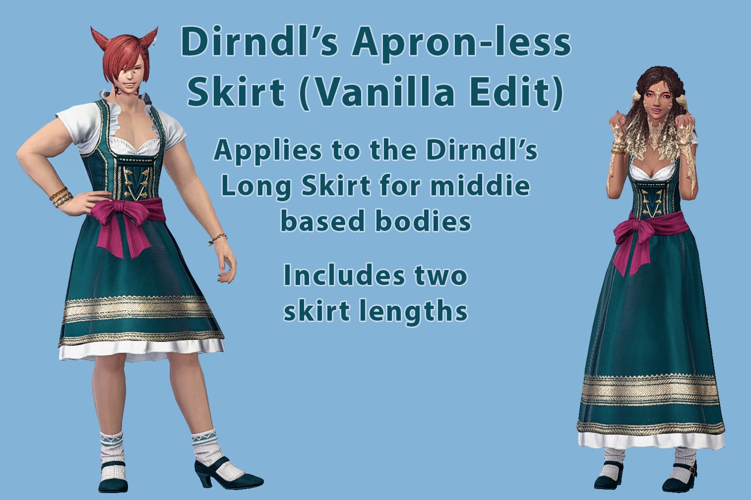 Dirndl's Apron-less Skirt (Vanilla Edit) - The Glamour Dresser : Final ...