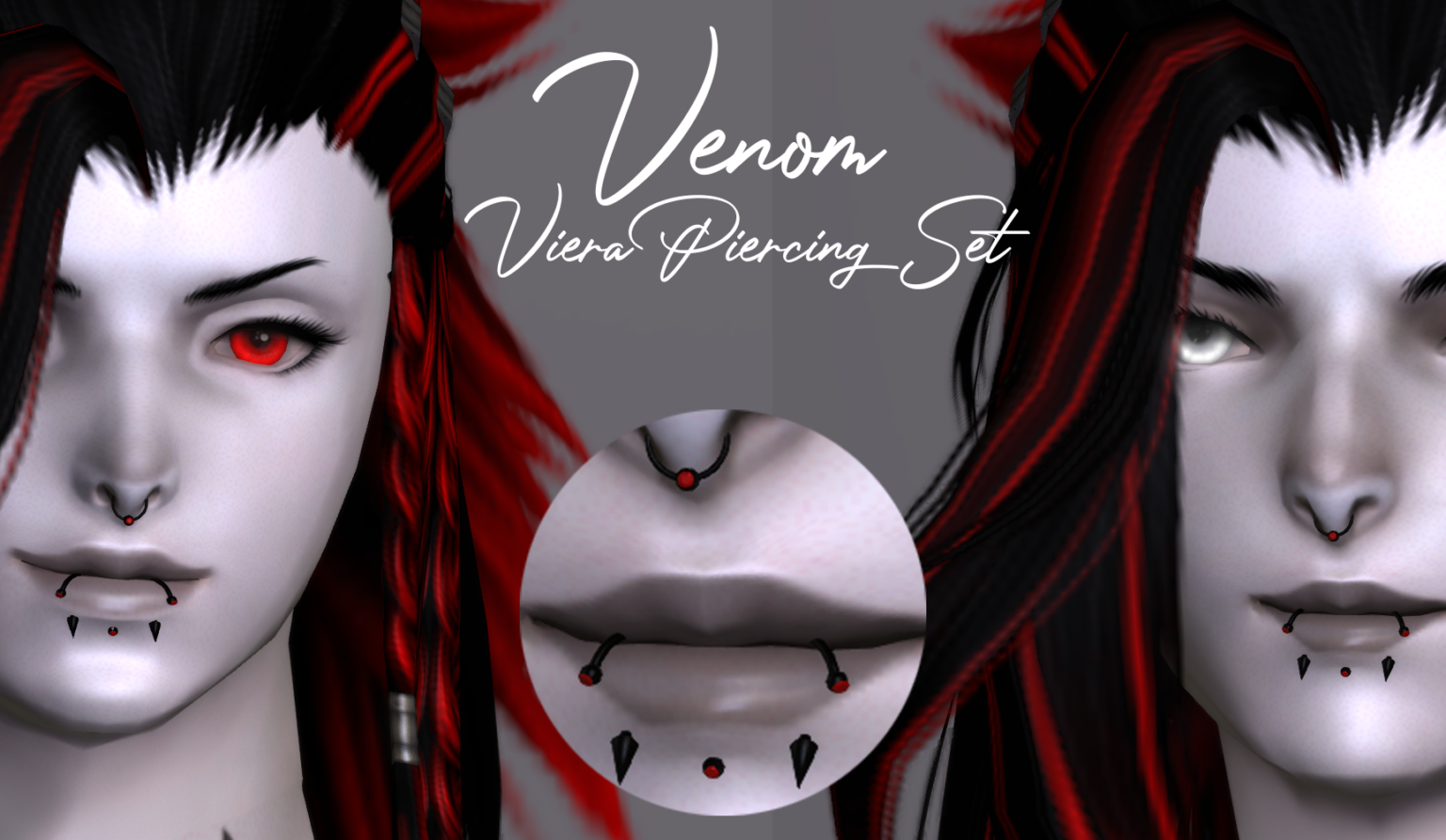 [DT][M]Venom Viera Piercing Set - The Glamour Dresser : Final Fantasy ...
