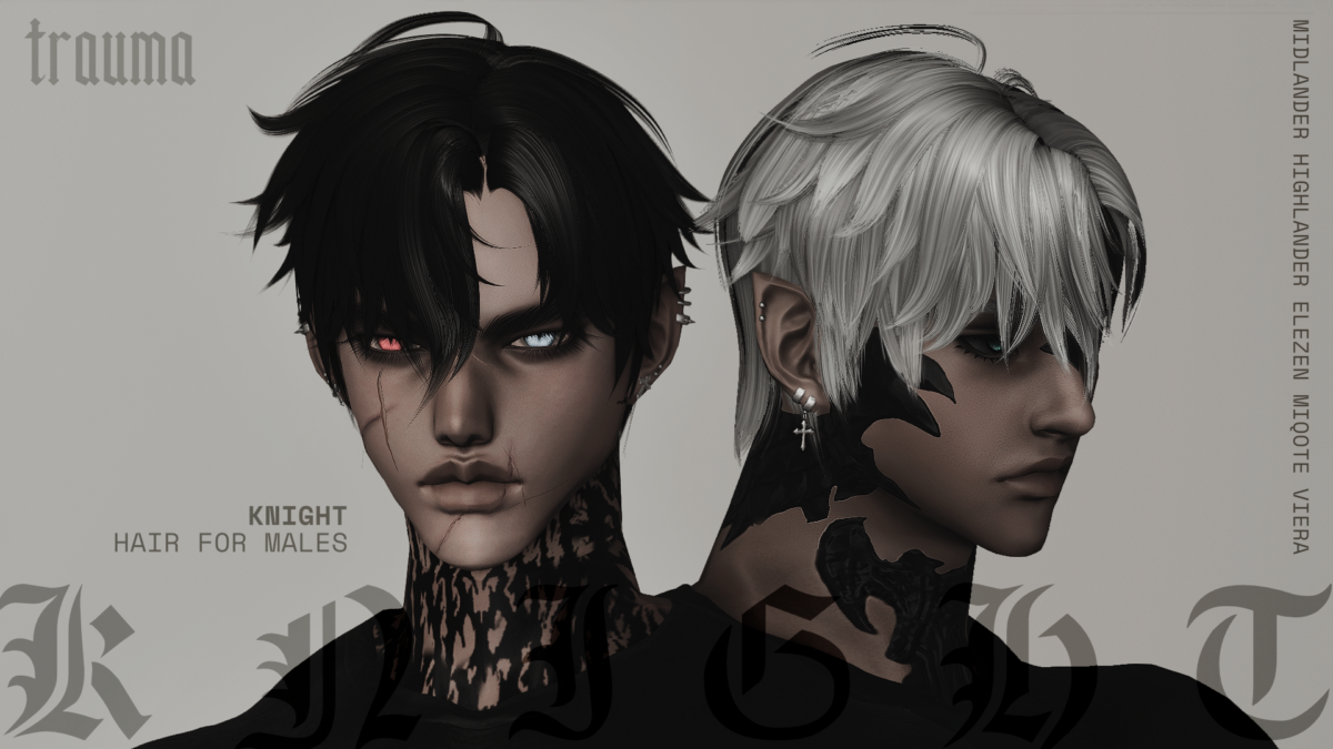 Knight Hair for Males - The Glamour Dresser : Final Fantasy XIV Mods ...