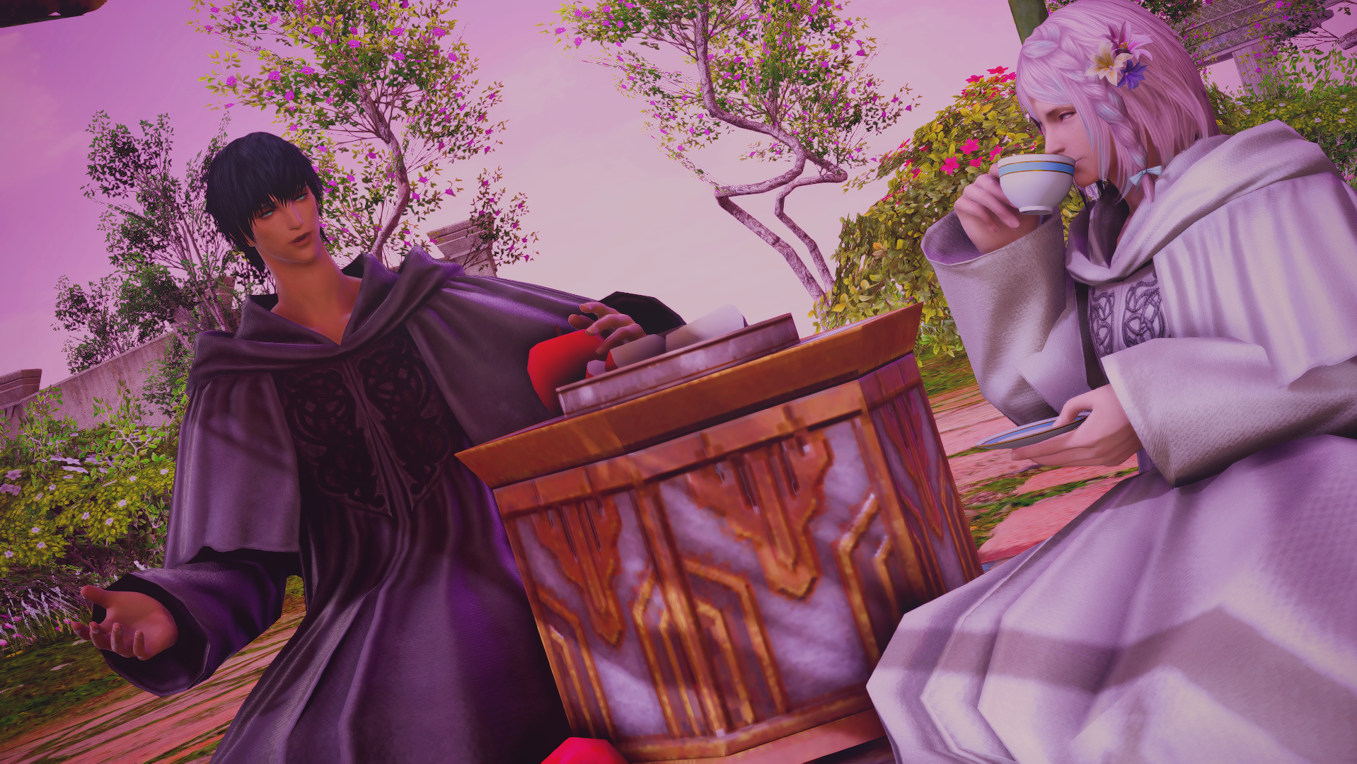 Sitting Tea Time [Solo/Duo Pose] - The Glamour Dresser : Final Fantasy ...
