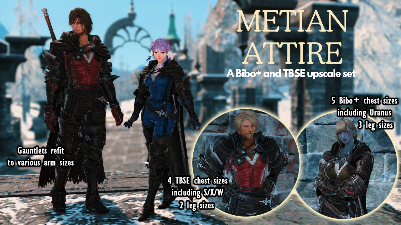 [FP] Metian Attire - TBSE & Bibo+ - The Glamour Dresser : Final Fantasy XIV Mods and More