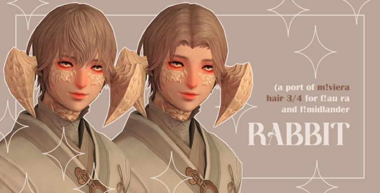 Rabbit (Hair Port for F! Au Ra and Midlander) - The Glamour Dresser ...