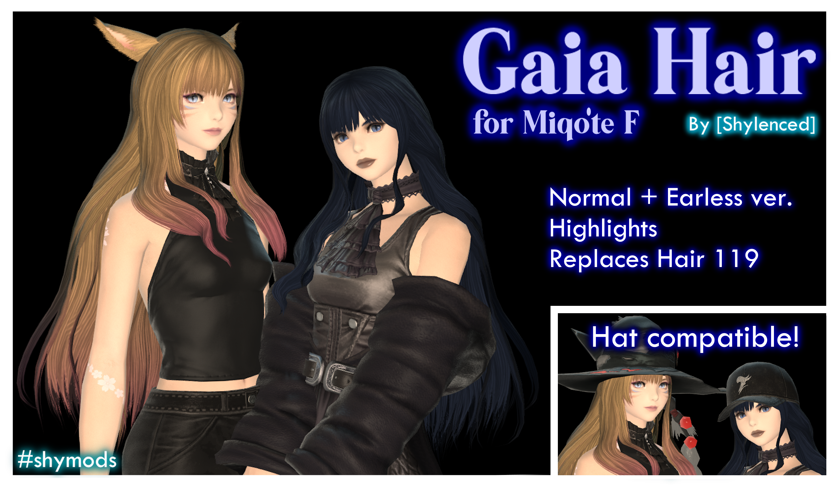 Gaia Hair for Miqo’te F - The Glamour Dresser