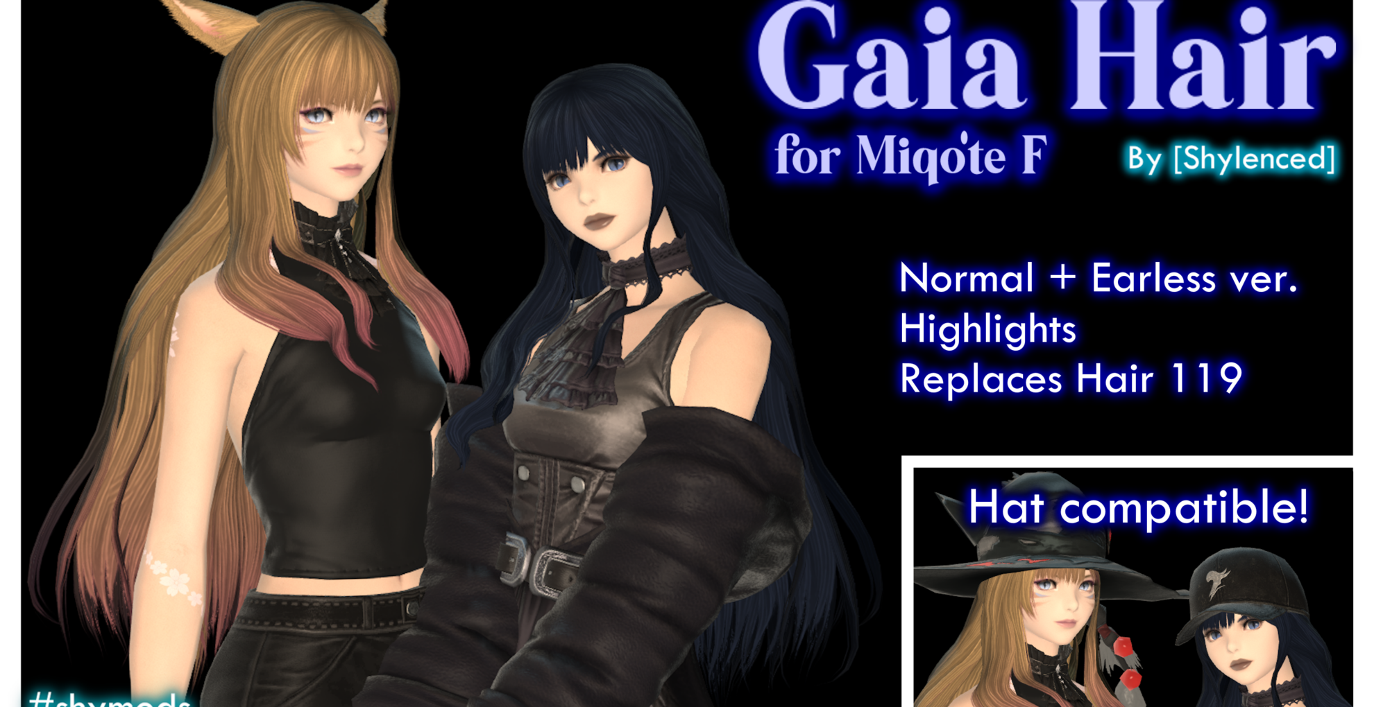 Gaia Hair for Miqo'te F - The Glamour Dresser : Final Fantasy XIV Mods and More