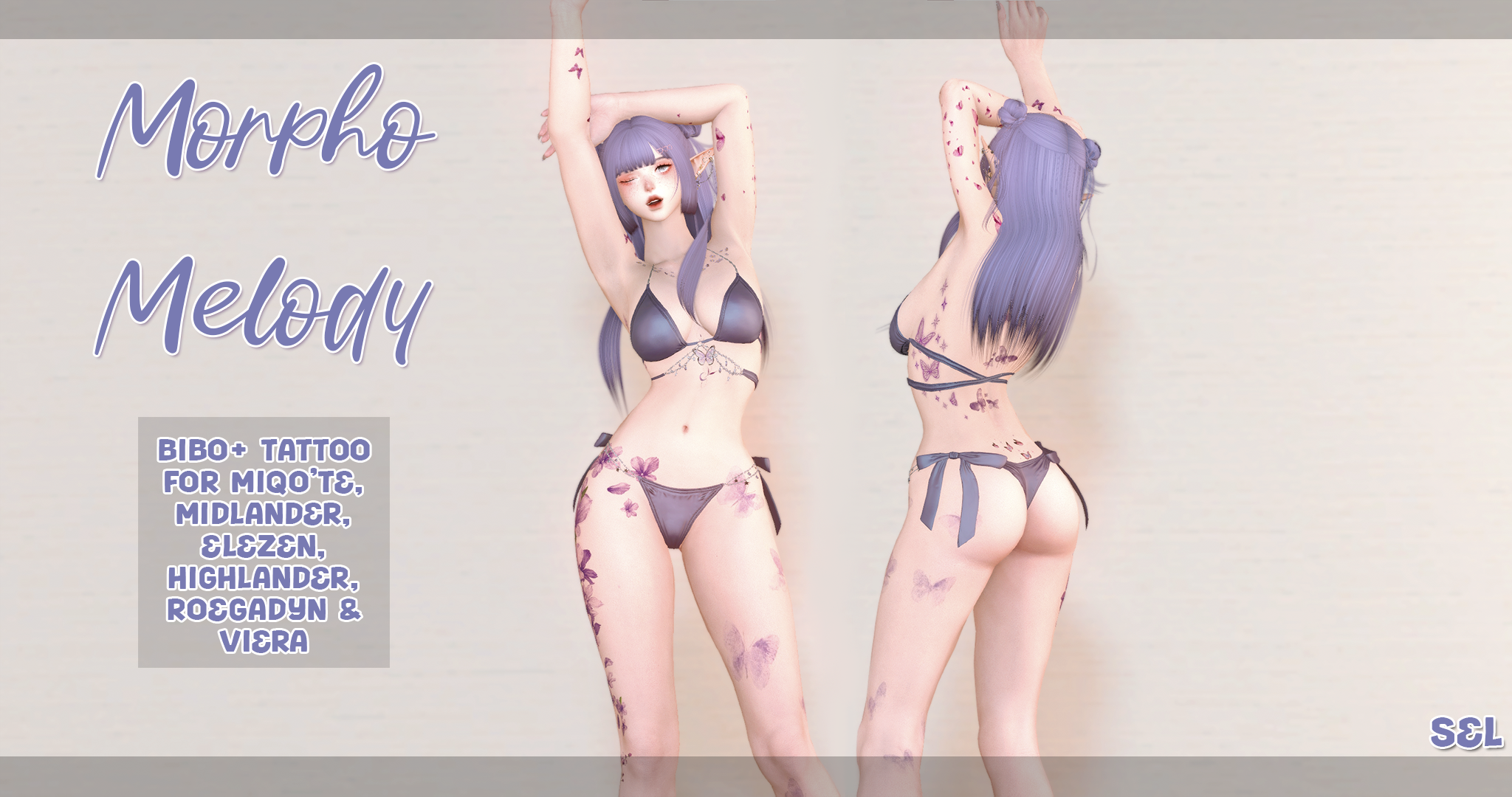 Gothic Garden Riot - Bibo+ Tattoo - The Glamour Dresser : Final Fantasy XIV Mods and More