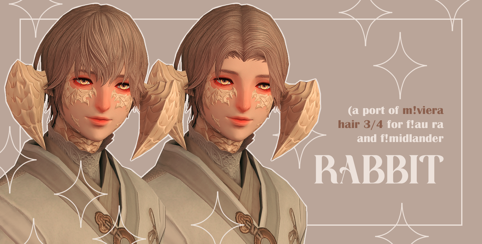 Rabbit (Hair Port for F! Au Ra and Midlander) - The Glamour Dresser ...