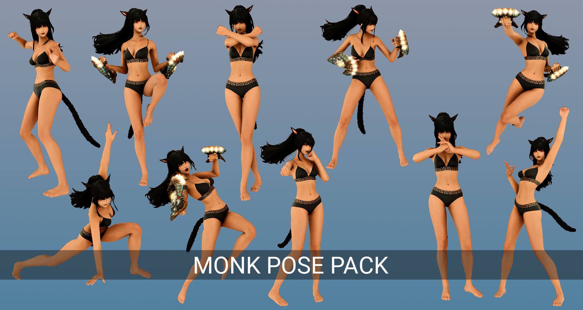 [Amane] Monk Pose Pack - The Glamour Dresser : Final Fantasy XIV Mods and More