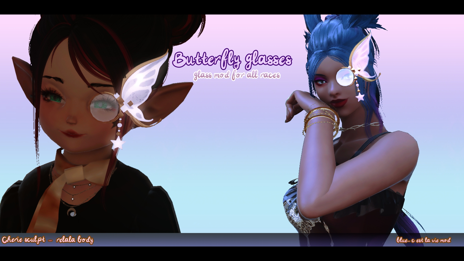 Butterfly glasses - The Glamour Dresser : Final Fantasy XIV Mods and More