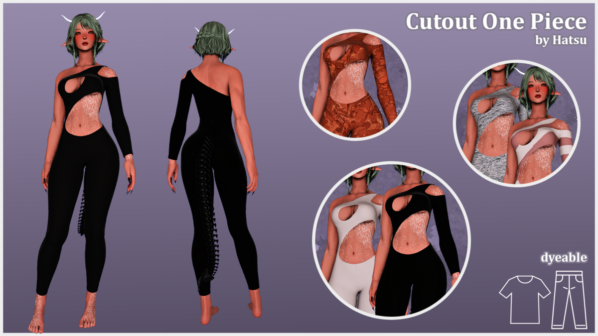 Cutout One Piece [DT Updated] - The Glamour Dresser : Final Fantasy XIV ...