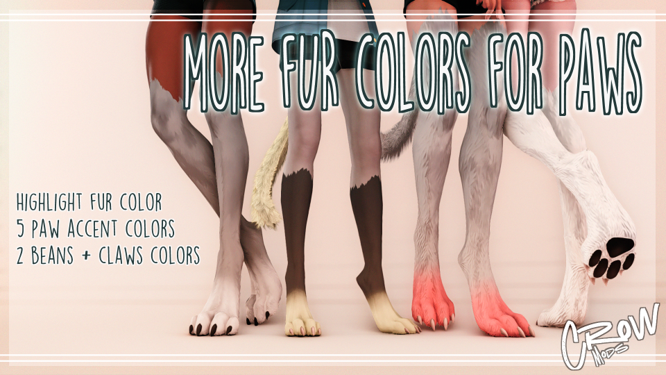 [CROW] Feral Paws Fur Color Addon - The Glamour Dresser