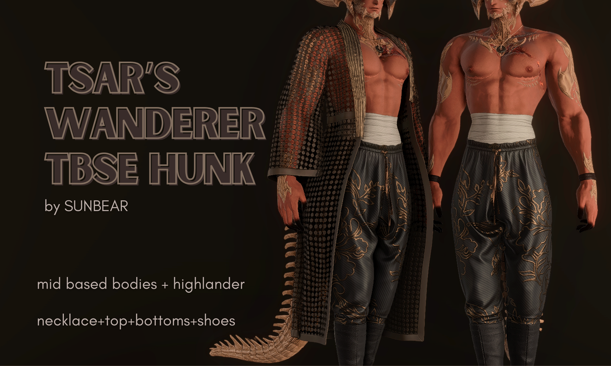 [DT] Tsar's Wanderer for TBSE Hunk - The Glamour Dresser : Final Fantasy XIV Mods and More