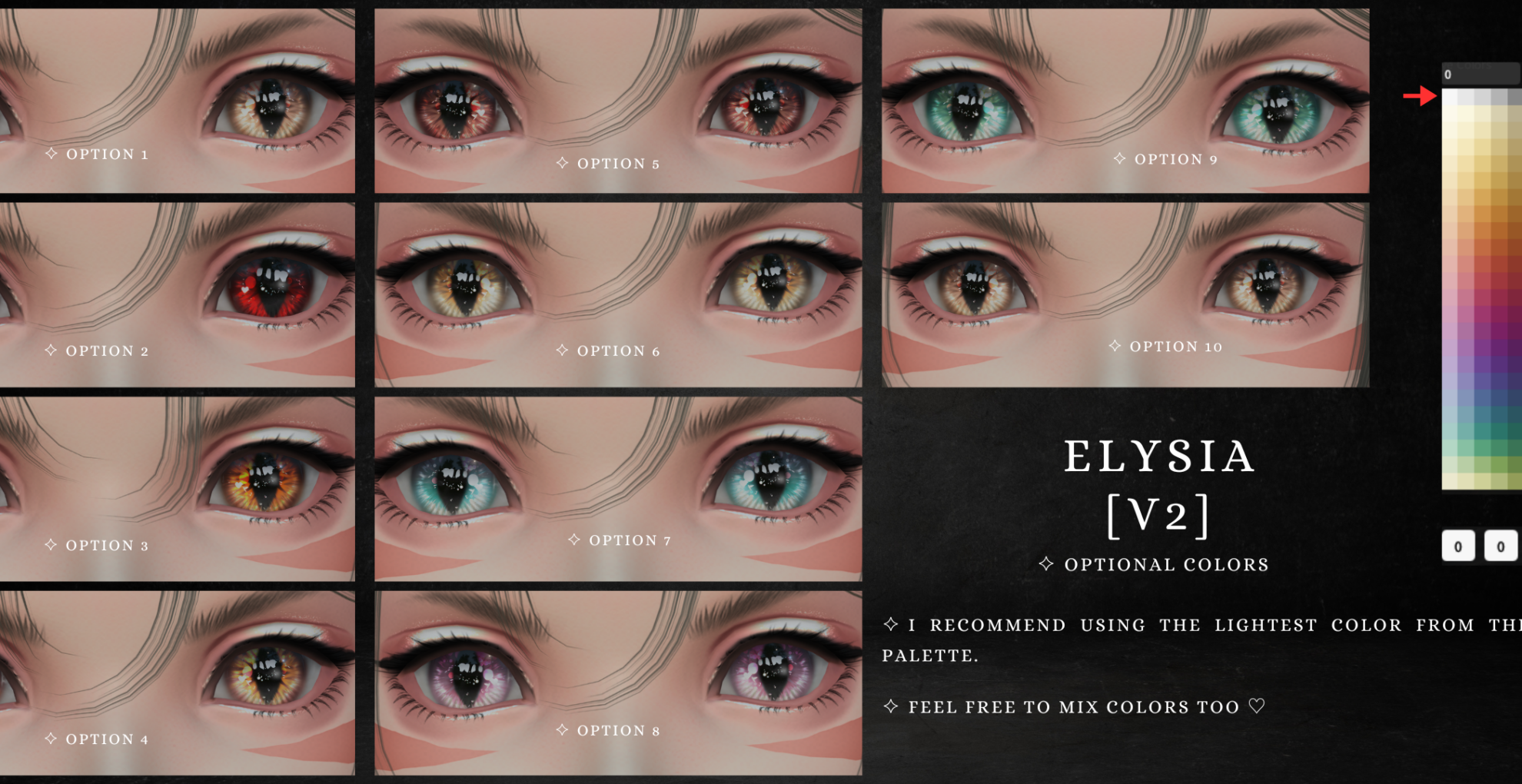 Elysia - Eye Mod - Female&Male [DT Update] - The Glamour Dresser ...