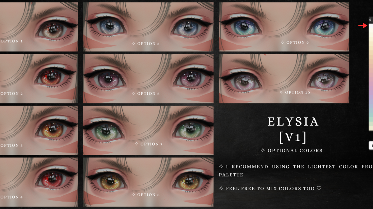 Elysia - Eye Mod - Female&Male [DT Update] - The Glamour Dresser : Final Fantasy XIV Mods and More