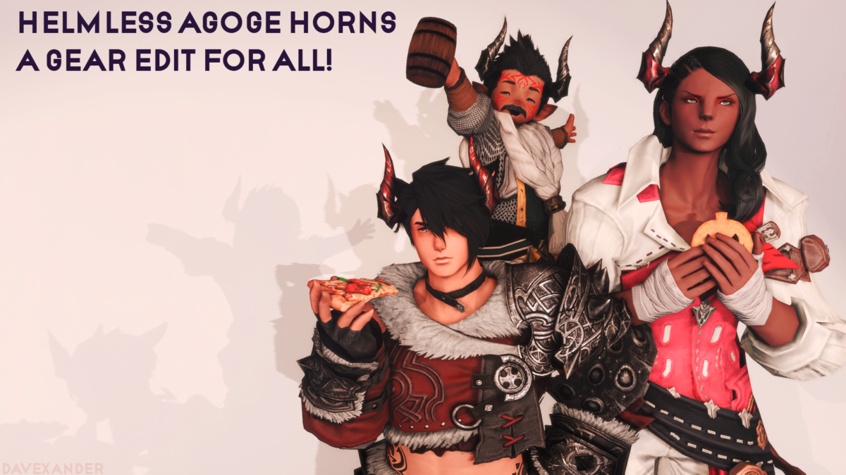 Helmless Agoge Horns - The Glamour Dresser : Final Fantasy XIV Mods and ...