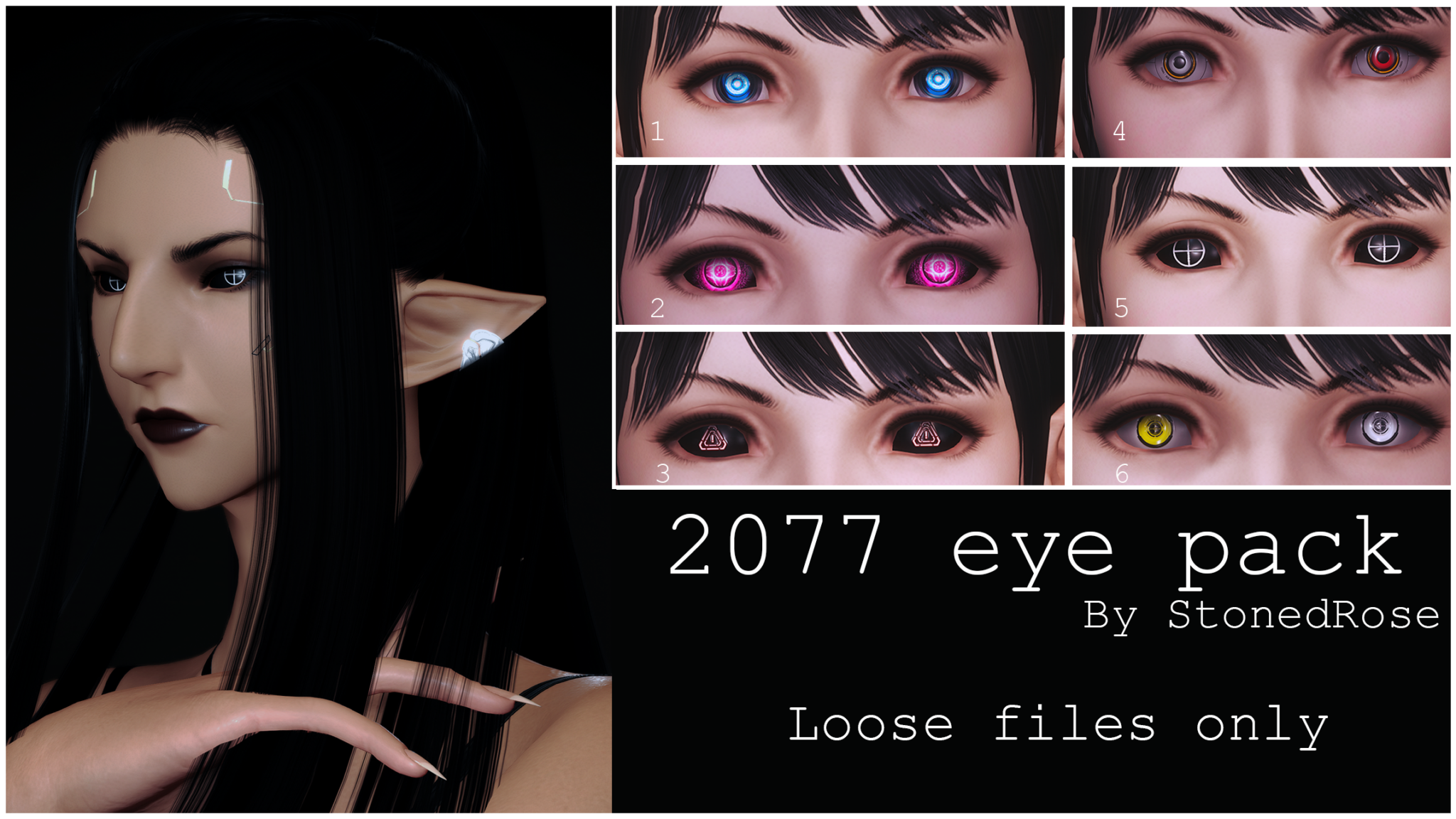 2077 eye pack - The Glamour Dresser : Final Fantasy XIV Mods and More