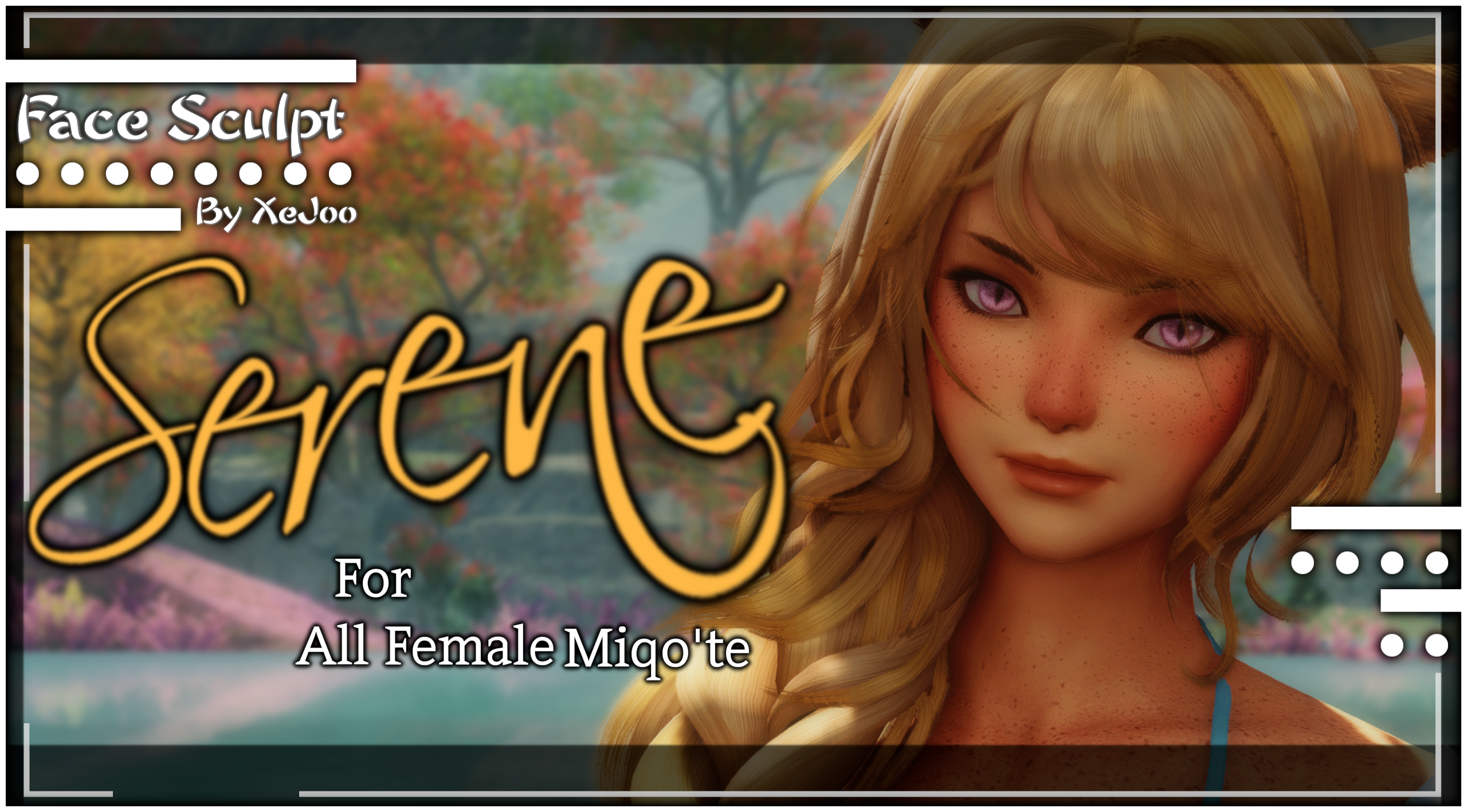 Serene [DT Face Sculpt] for ALL F Miqo'te - The Glamour Dresser : Final Fantasy XIV Mods and More