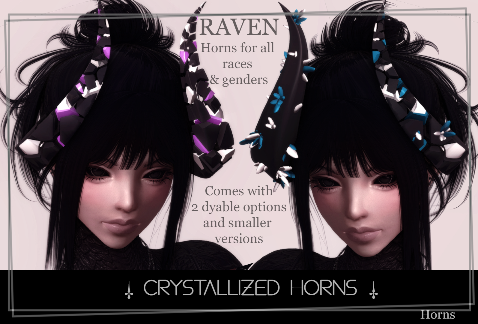 Crystallized Horns ⸸ - The Glamour Dresser : Final Fantasy XIV Mods and ...