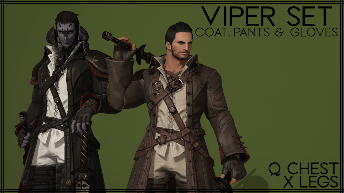 Viper Set - TBSE-Q Chest, TBSE-X Legs - The Glamour Dresser : Final Fantasy XIV Mods and More