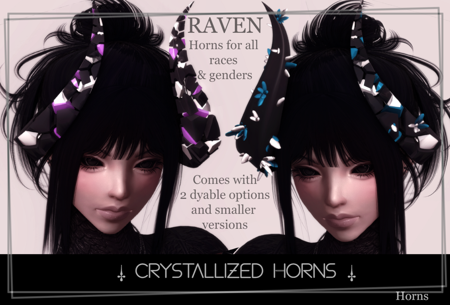Crystallized Horns ⸸ - The Glamour Dresser : Final Fantasy XIV Mods and ...
