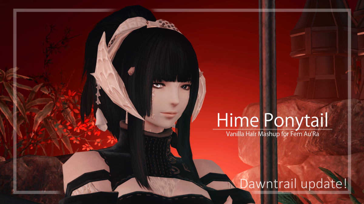 Hime Ponytail - Hair Mashup - The Glamour Dresser : Final Fantasy XIV Mods and More
