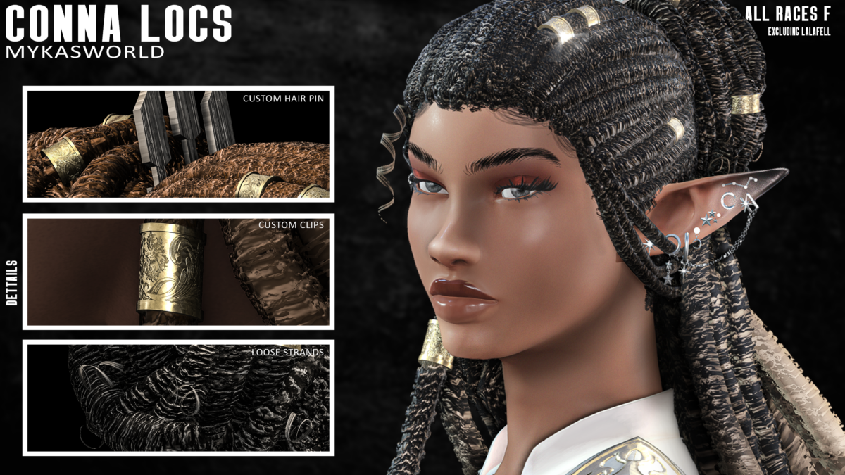 Half Up/Down Locs [DT] - The Glamour Dresser : Final Fantasy XIV Mods ...