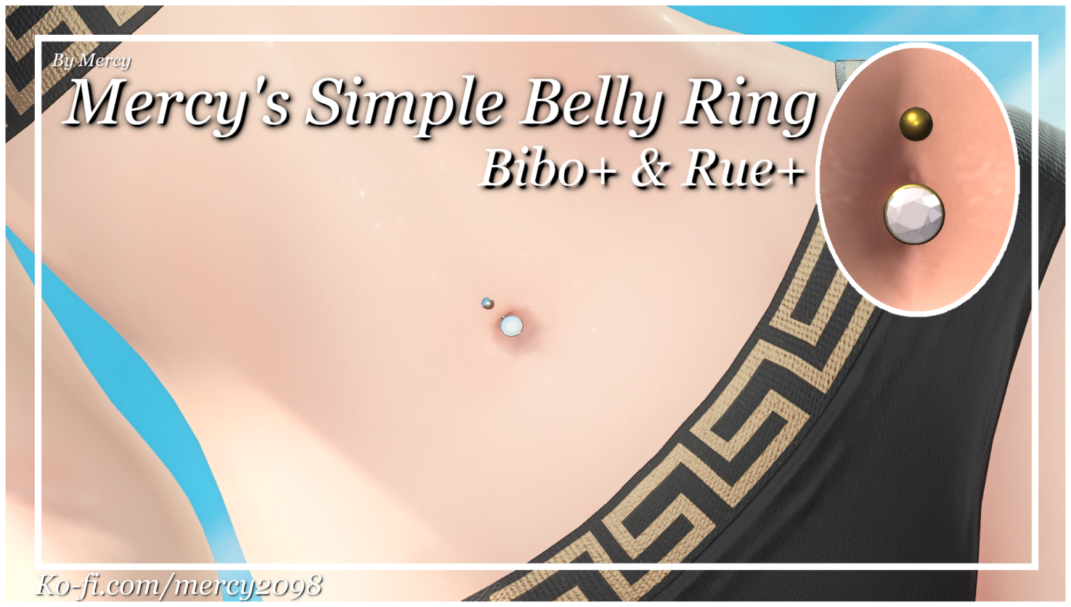 Mercy's Simple Belly Ring (Bibo+ & Rue+) - The Glamour Dresser : Final Fantasy XIV Mods and More