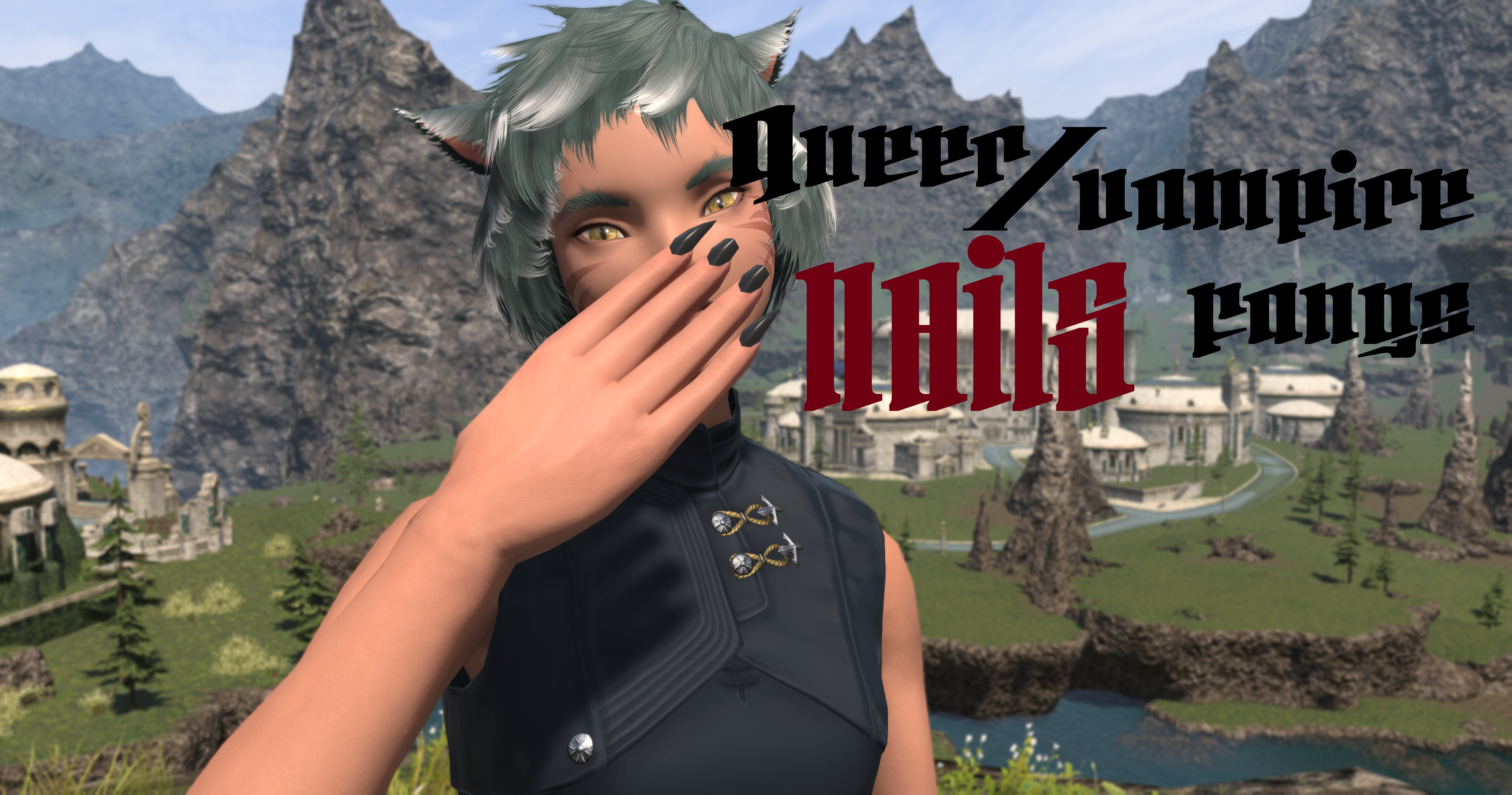 Queer/Vampire Fang Nails - The Glamour Dresser : Final Fantasy XIV Mods ...