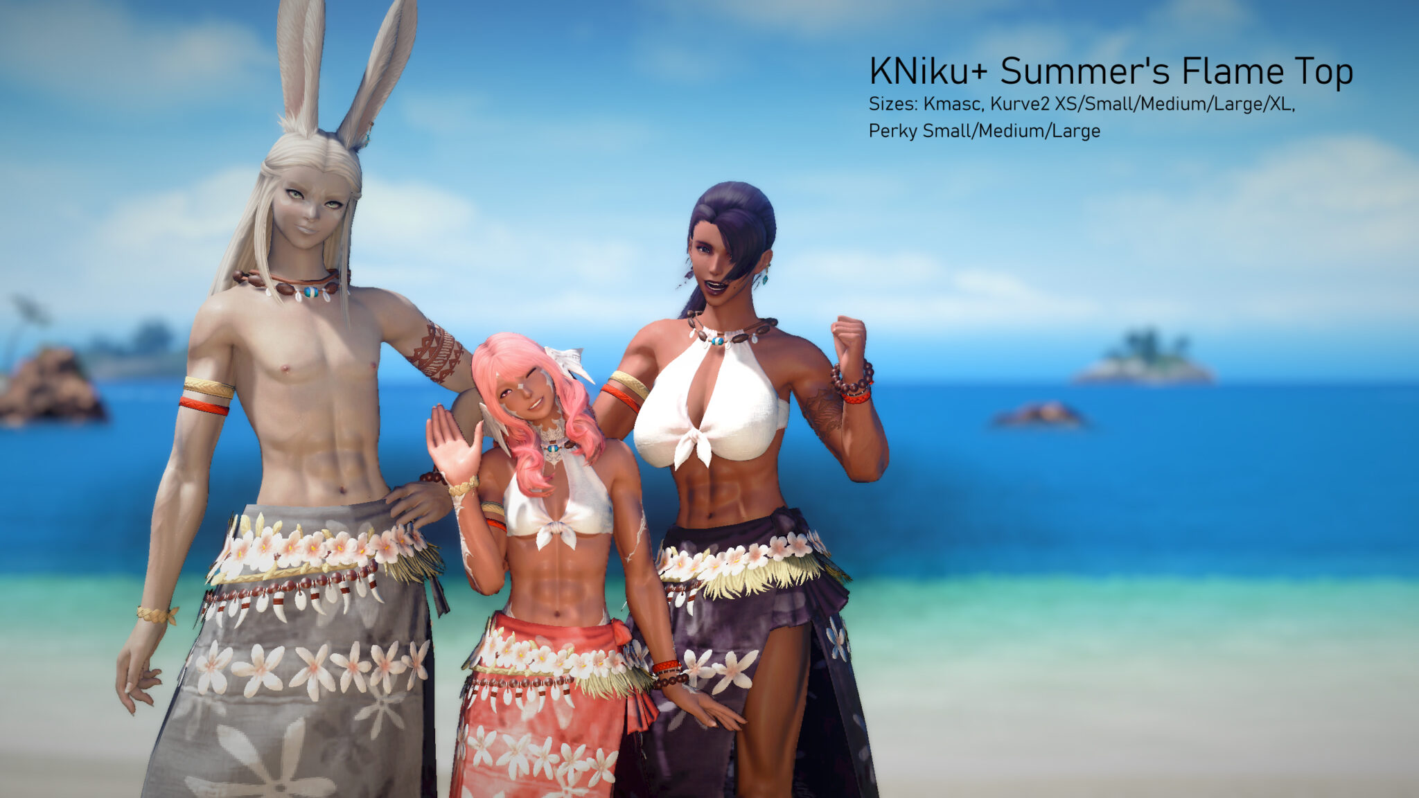 KNiku+ Summer's Flame Top - The Glamour Dresser : Final Fantasy XIV Mods and More