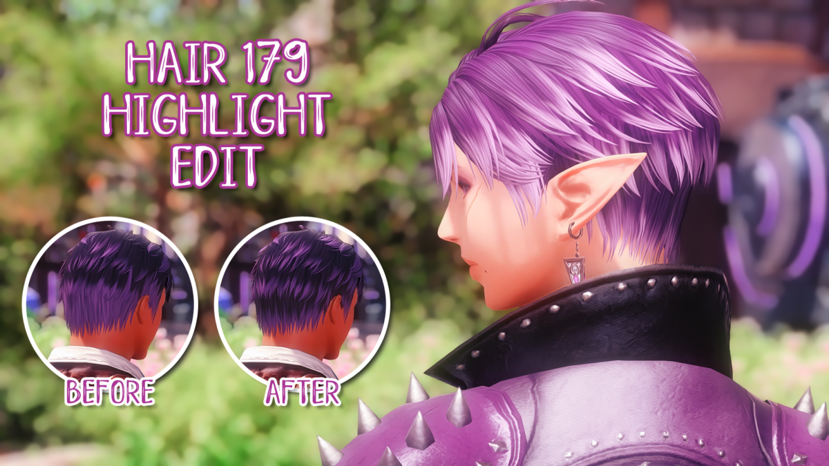 Hair 179 Highlight Edit - The Glamour Dresser : Final Fantasy XIV Mods ...