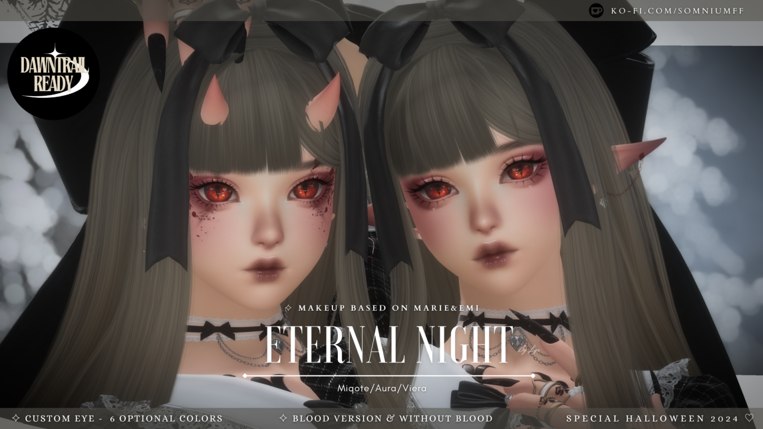 Eternal Night - Makeup for Marie&Emi&Vanilla + Custom Eye - [Miqote ...