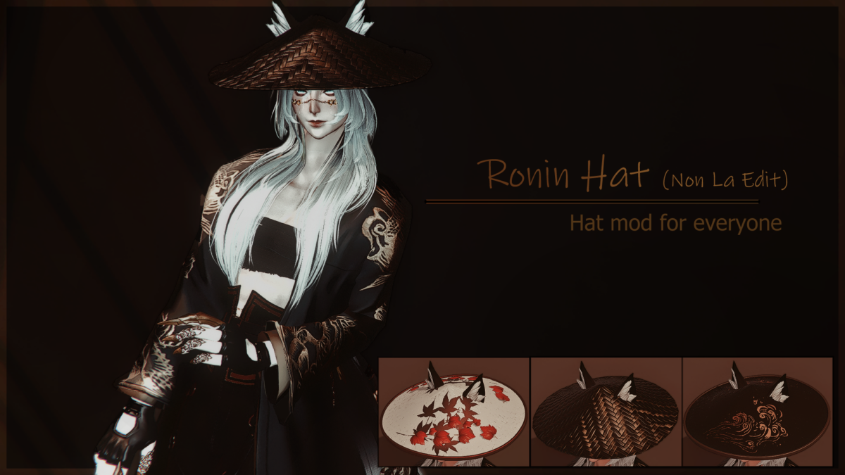 Ronin Hat (Non La Edit) - The Glamour Dresser : Final Fantasy XIV Mods ...