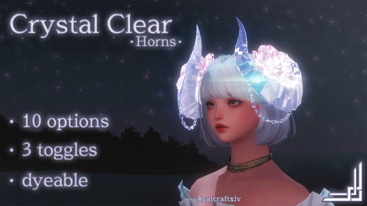 Crystal Clear | Horns - The Glamour Dresser : Final Fantasy XIV Mods ...