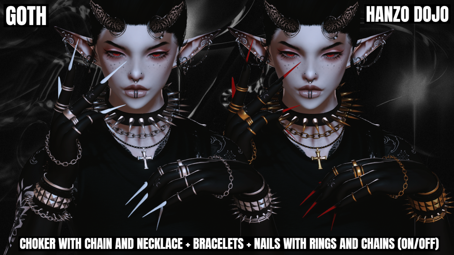 Goth - Jewelry Pack - The Glamour Dresser : Final Fantasy XIV Mods and More