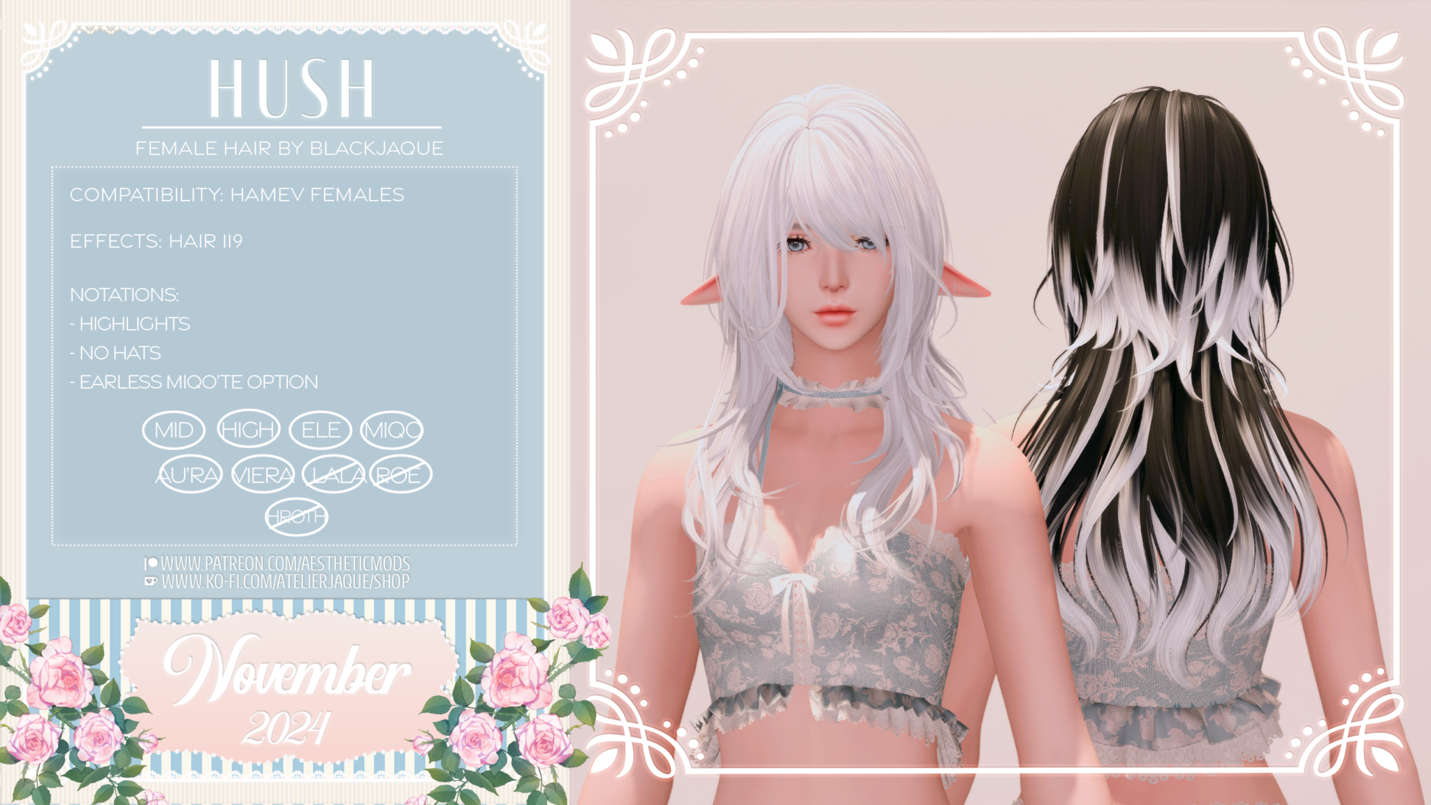 Hush - The Glamour Dresser : Final Fantasy XIV Mods and More