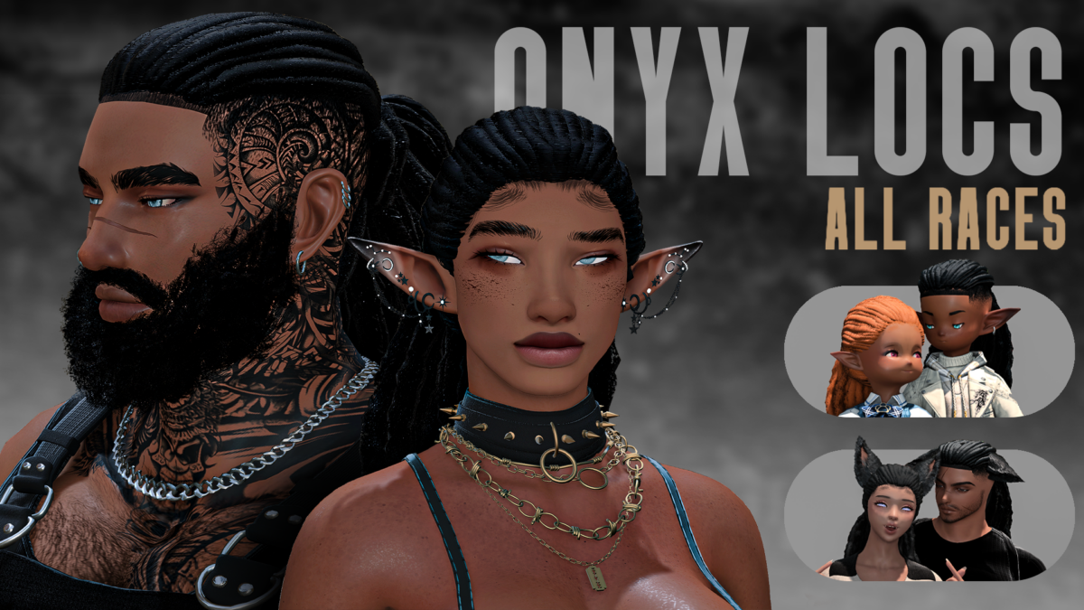 ONYX LOCS [UNISEX] [ALL RACES] [DT] - The Glamour Dresser