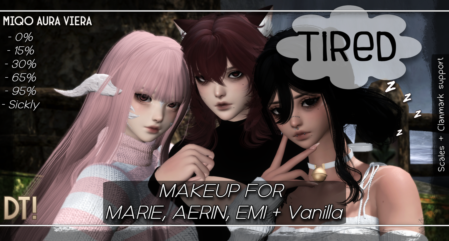 Tired [Makeup for AERIN, MARIE, EMI + VANILLA] MIQO/AURA/VIERA - The ...