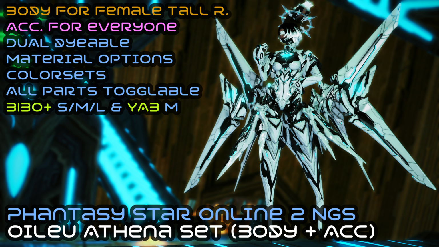 PSO2 Oileu Athena Set - The Glamour Dresser : Final Fantasy XIV Mods ...