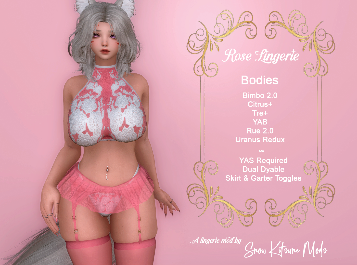 Rose Lingerie - The Glamour Dresser : Final Fantasy XIV Mods and More