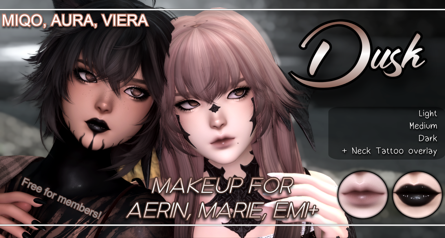 Dusk [Makeup for AERIN, MARIE, EMI] (MODPACK) MIQO/AURA/VIERA - The Glamour Dresser : Final ...