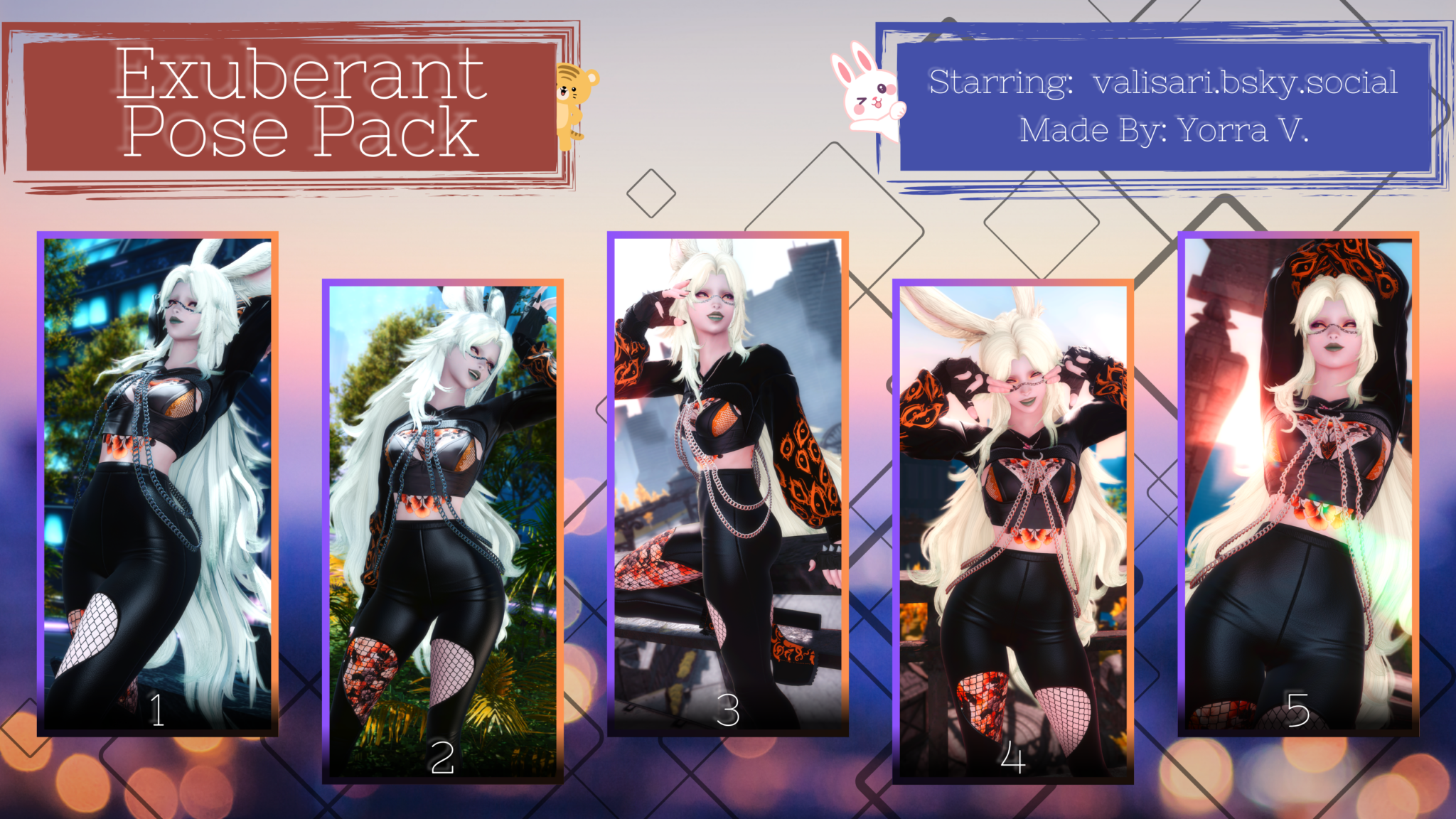 Exuberant Pose Pack: 1-5 - The Glamour Dresser