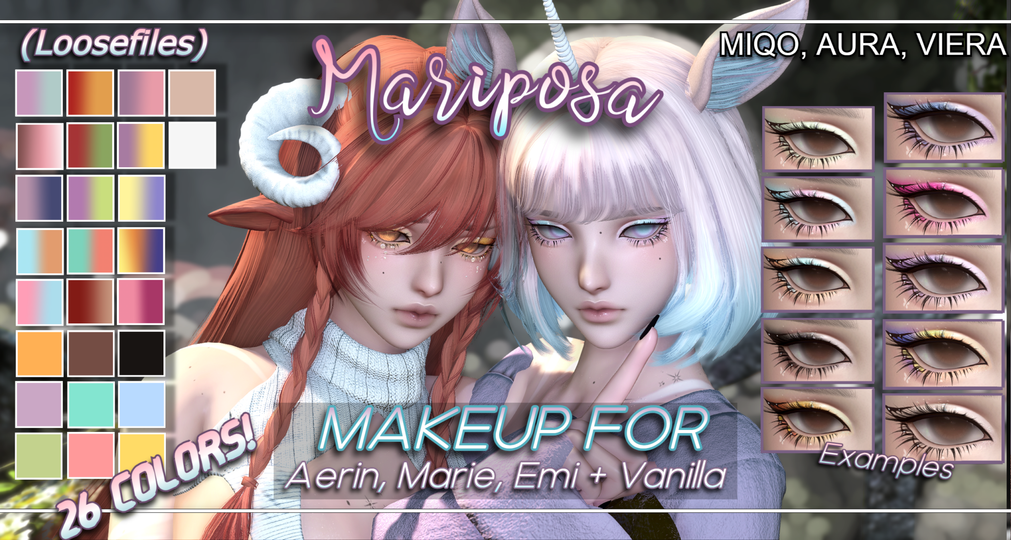 ʚɞ Mariposa [Makeup for Aerin, Marie, Emi + Vanilla (LOOSEFILES) MIQO ...