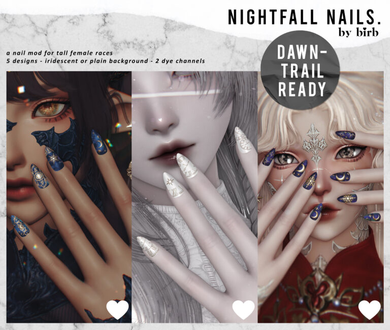 [Birb] Nightfall Nails - The Glamour Dresser : Final Fantasy XIV Mods ...
