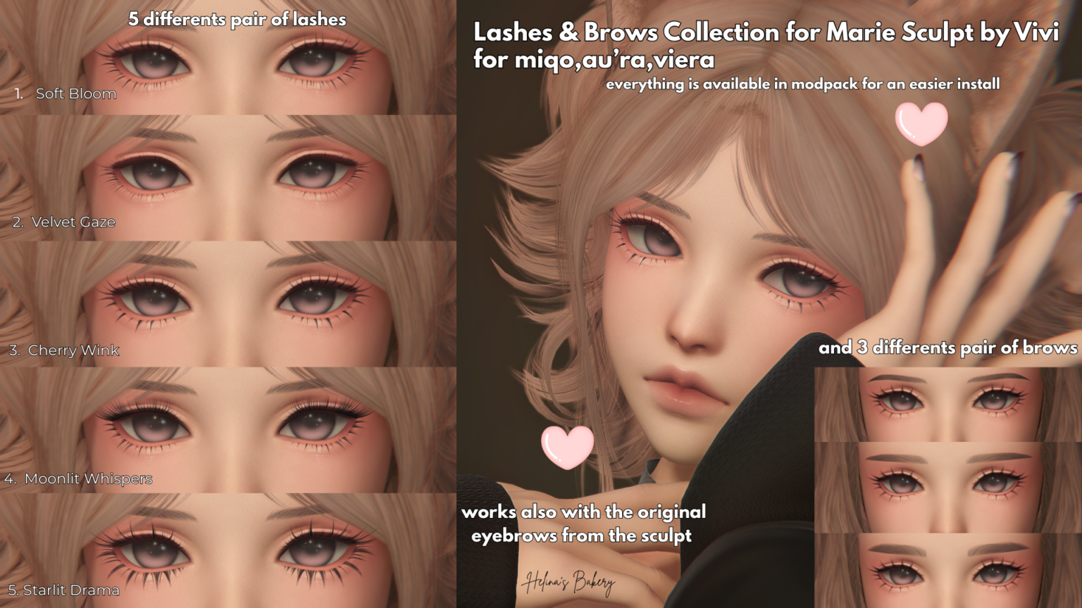 Lashes & Brows Collection for Marie Sculpt by Vivi ( Pack ) - The Glamour Dresser