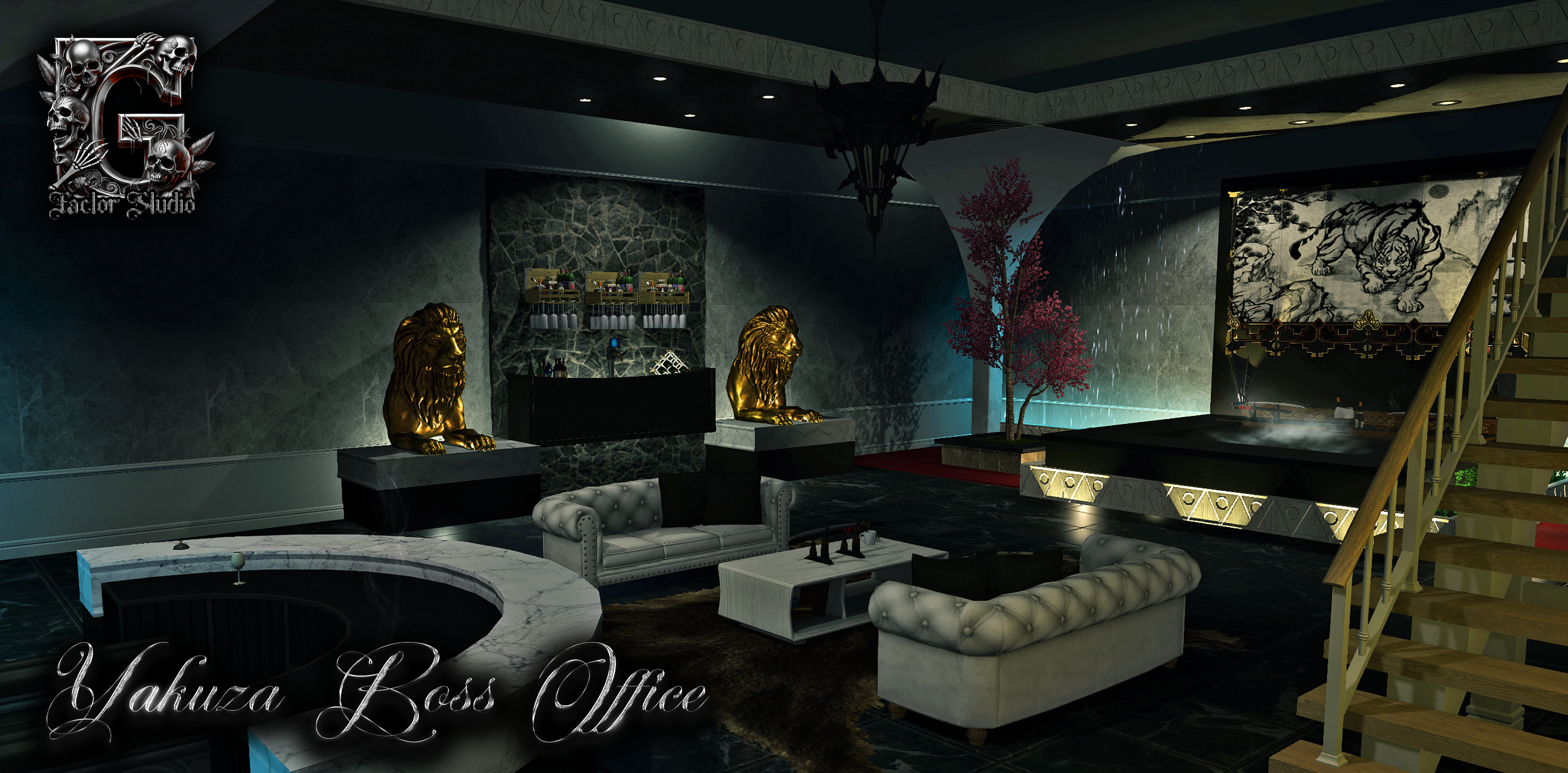 Yakuza Boss Office - The Glamour Dresser : Final Fantasy XIV Mods and More