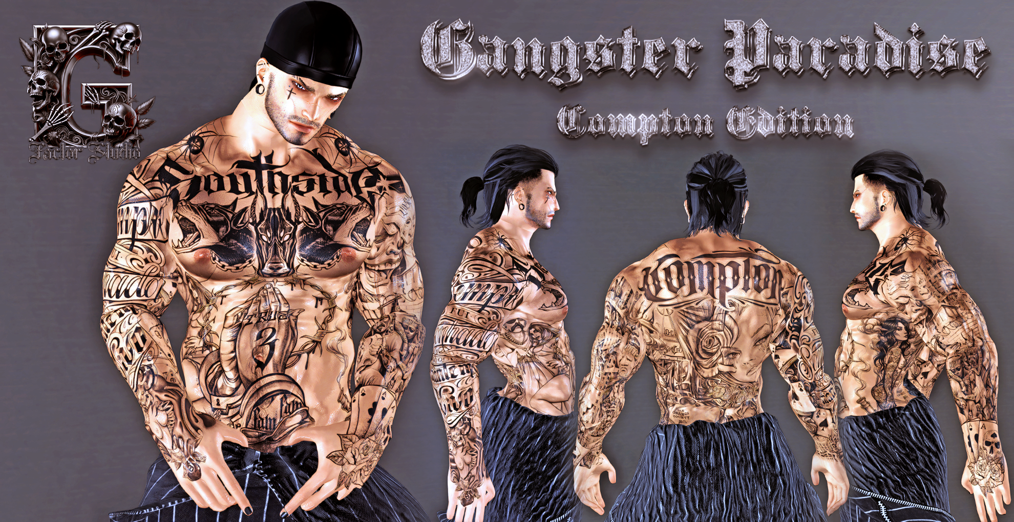 4K TBSE Gangster Paradise “Compton Edition” Tattoo for all tall males ...